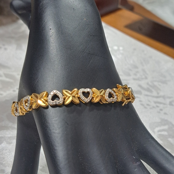Jewelry | 925 Gold Vermill 2 Tone Tennis Bracelet 8 New Heavy Well Made ...